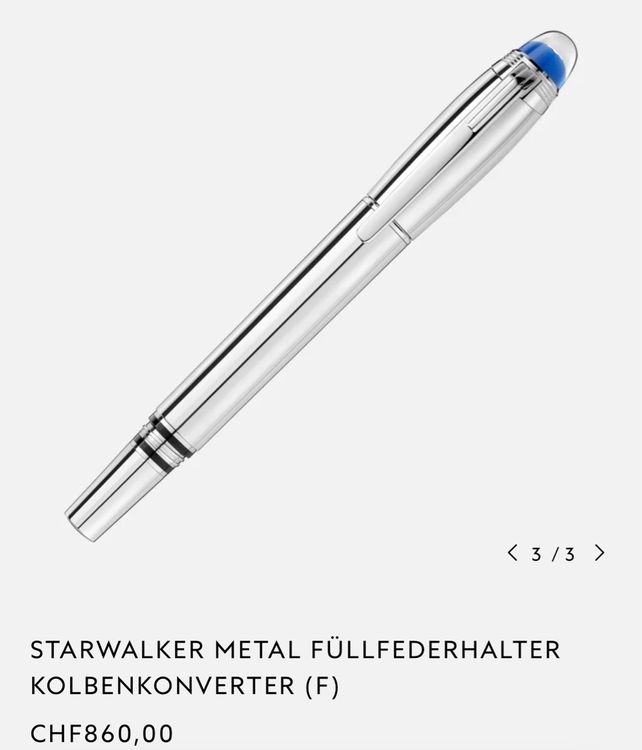 MONTBLANC STARWALKER METAL FÜLLFEDERHALTER | Kaufen auf Ricardo