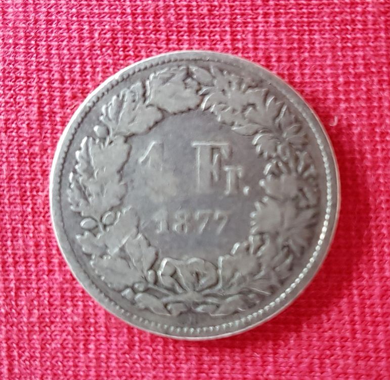1 Franken 1877 seltene und uralte Silbermünze ab nur 1 Fr !! | Kaufen auf Ricardo