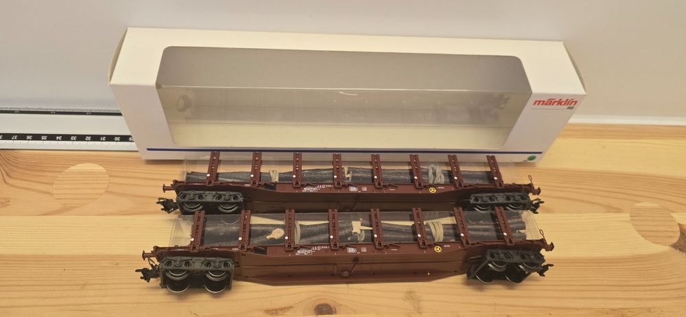 2er Set Märklin H0 47711 Rungenwagen Snps 719 DB (Neu (gemäss ...