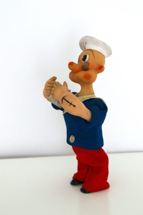 1960s Popeye the Sailor Man drinking beer, Wind-up Popeye (Gebraucht ...