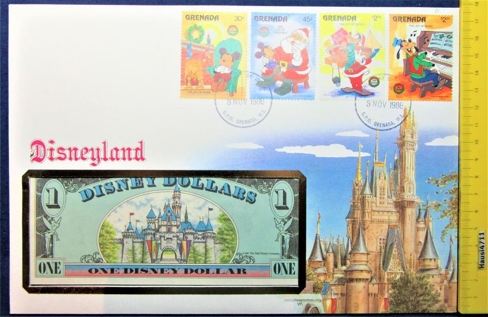 DISNEY BANKNOTENBRIEF 18X26cm 1986 FDC | Kaufen auf Ricardo