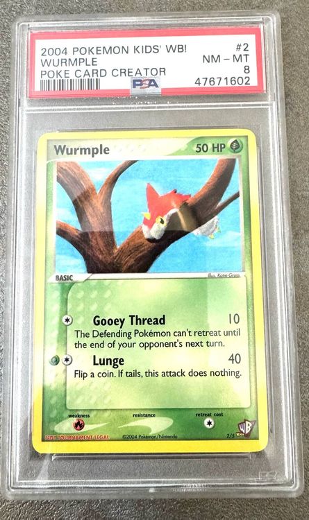 PSA 8 Wurmple POKEMON KIDS' WB! 2/5 Poke Card Creator EN (Neu (gemäss ...