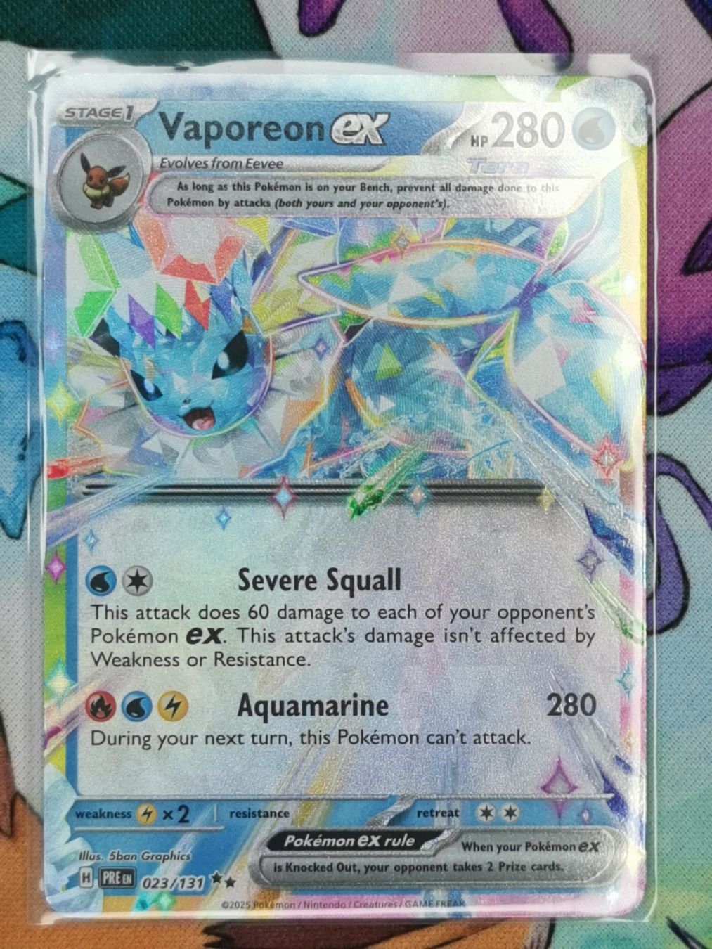 Pokemon Vaporeon Ex 023/131 Prismatic Evolution EN (Neuf (Voir ...