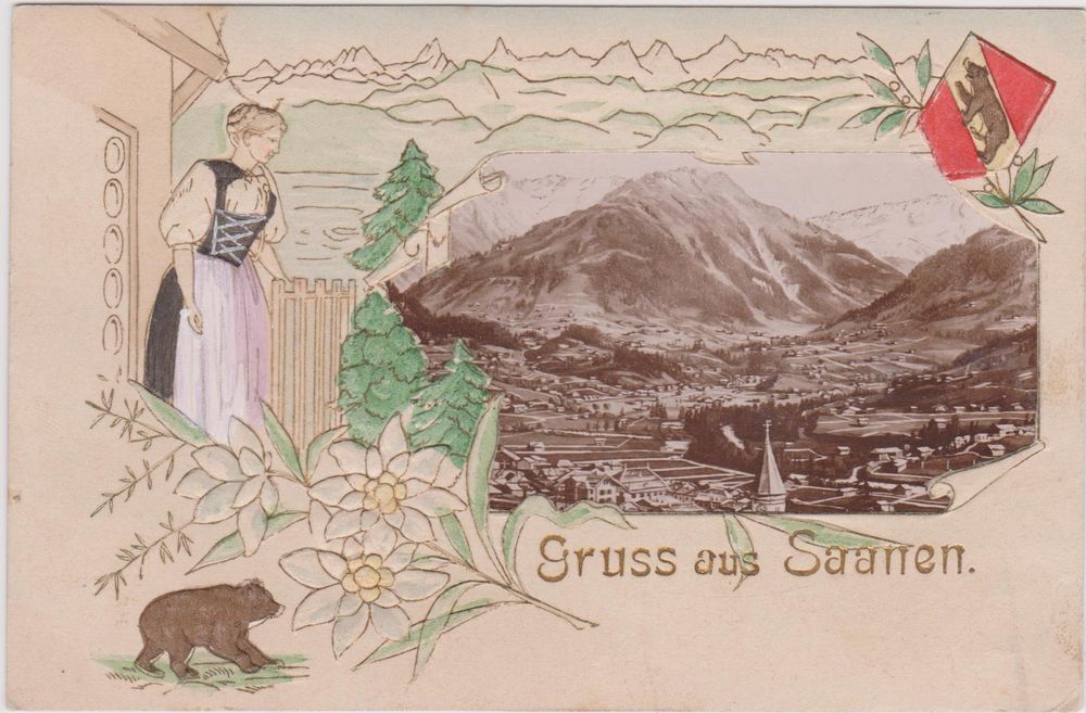 Saanen, Prägekarte, ca 1905 | Kaufen auf Ricardo