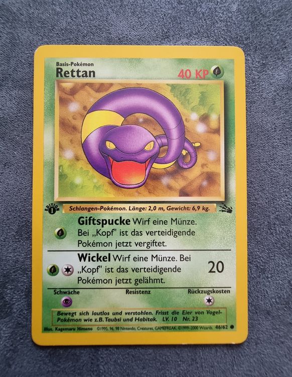 Pokémon Rettan 1.Edition Fossil 46/62 DE (127) (Gebraucht) in Roggwil ...
