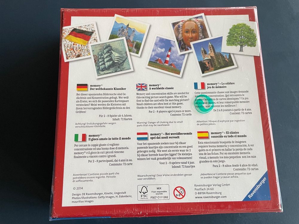 NEU Ravensburger Memory Deutschland 72 Teile 4+ (Neu und ...