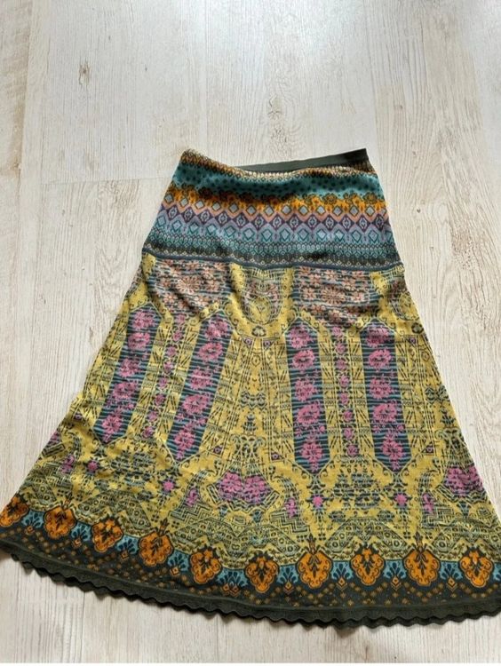 IVKO 100%Baumwolle Midi-Strick-Rock Jupe Skirt Gr.S/M (Gebraucht) in ...