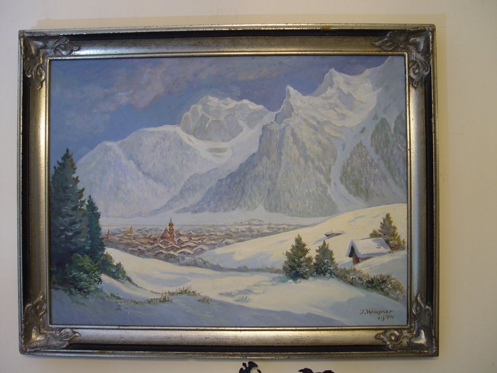 Winterlandschaft, Ölgemälde signiert J.Wagner 1974 gerahmt | Kaufen auf Ricardo
