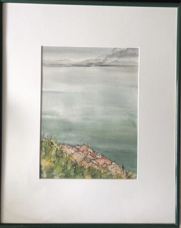 Saint-Saphorin, aquarelle de Marianne Bosshard | Kaufen auf Ricardo