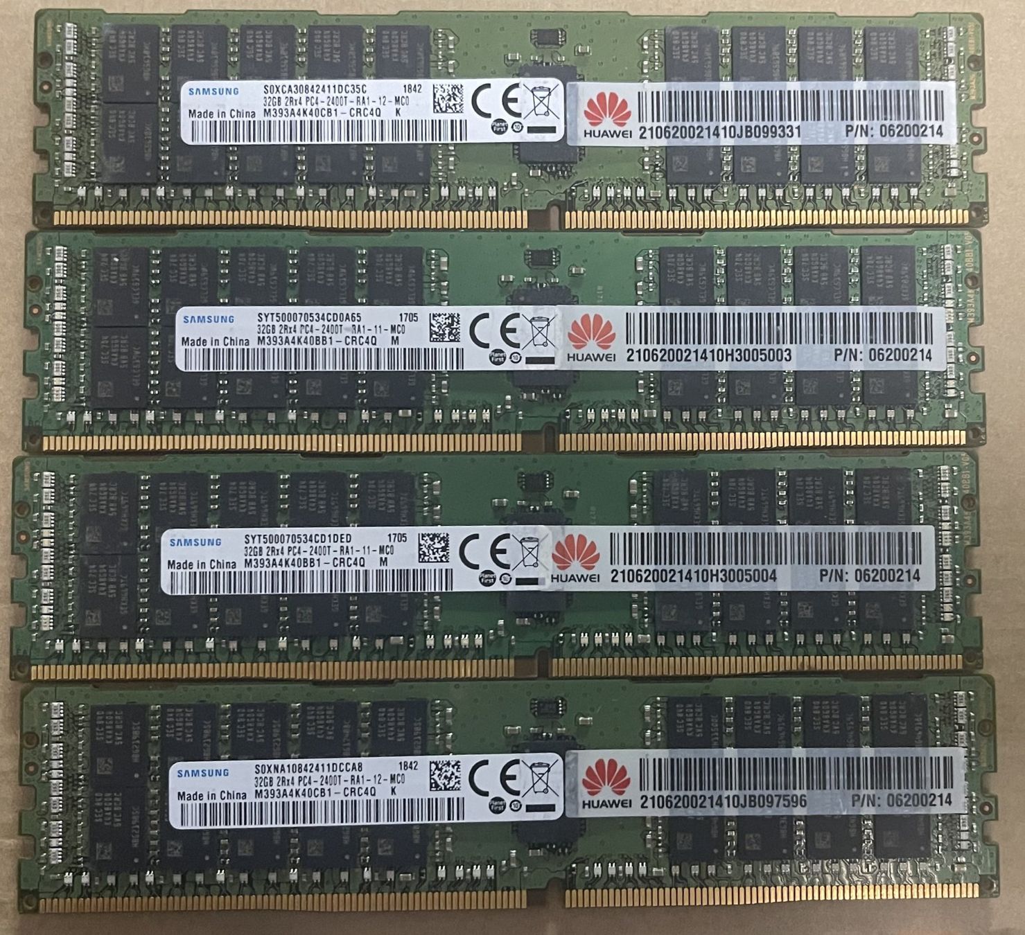 4x 32GB(128GB) Samsung DDR4 ECC PC4-2400T RAM Speicherriegel (Gebraucht ...