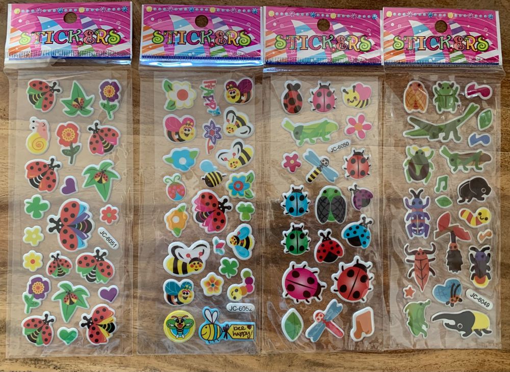 4 Blatt Sticker 🐝 Insekten / Bienen / Käfer 🪲 (Neu und originalverpackt ...