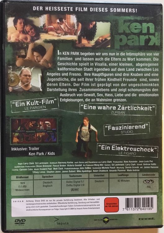 * KEN PARK * ungeschnittene Version - Kino Kontrovers 🇺🇸 (Gebraucht) in ...