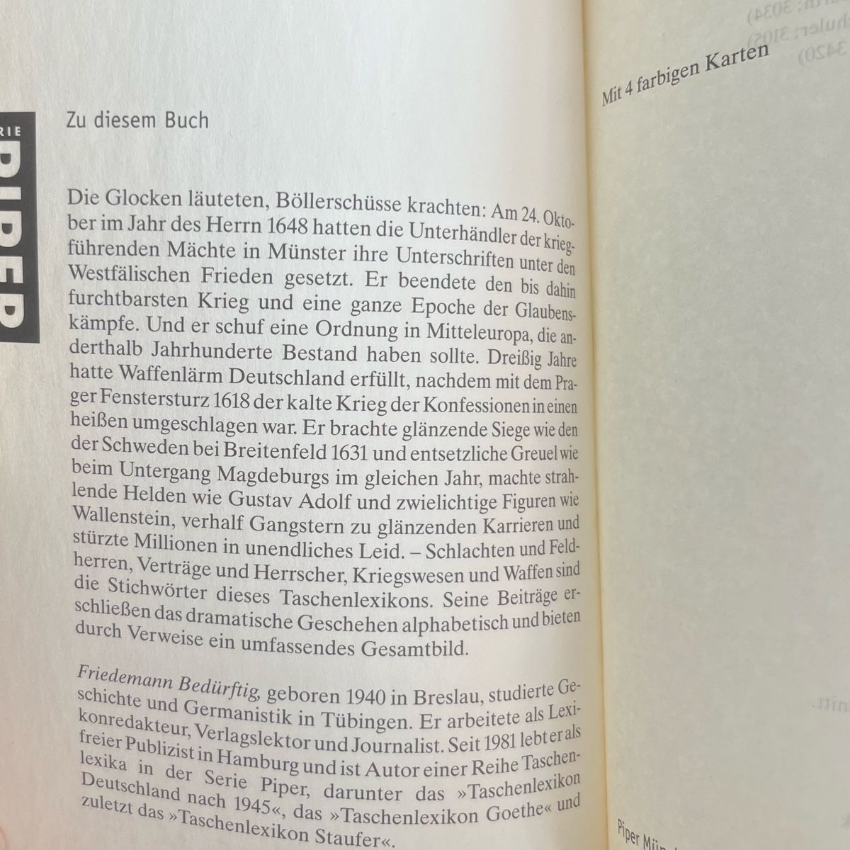 Dreissigjähriger Krieg Taschenlexikon (Gebraucht) in Schwyz für CHF 2 – mit Lieferung auf ...