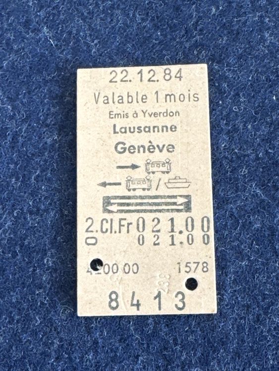 Billet CFF Ticket SBB (Gebraucht) in GRAND - LANCY für CHF 2 – mit ...