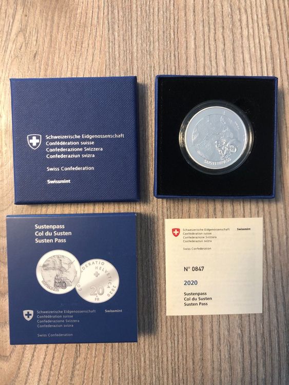 Gedenkmünze 20 Franken Sustenpass in PP (Neu und originalverpackt) in Tägerwilen für CHF 55 ...