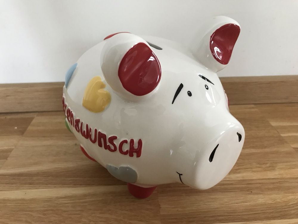 Sparschwein/ Spardose „Herzenswünsche“ (Neu (gemäss Beschreibung)) in Neuenegg für CHF 22 – mit ...