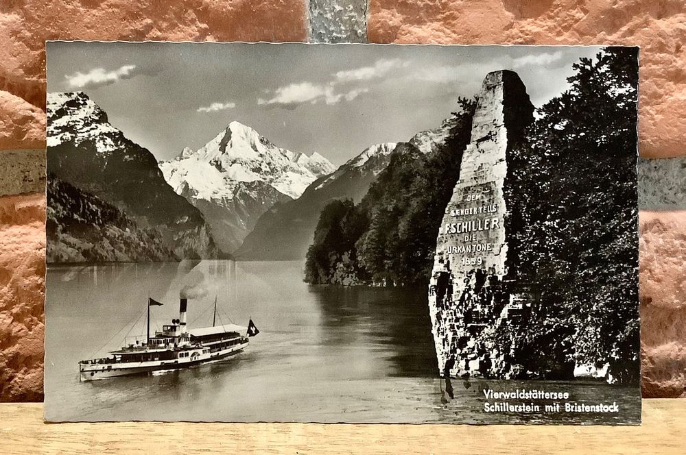 Alte Foto AK SCHILLERSTEIN Vierwaldstättersee & Dampfschiff (Gebraucht) in Root für CHF 1 – mit ...
