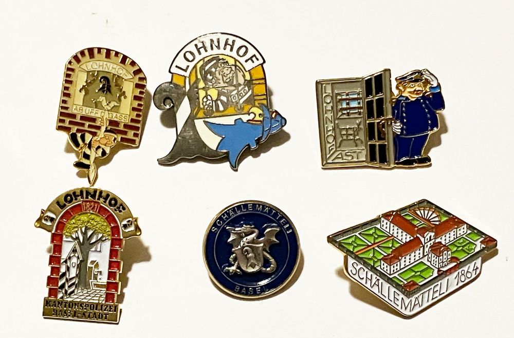 6 Pins Basler Polizei BS Gefängnisse Schällenmätteli Lohnhof (Gebraucht ...
