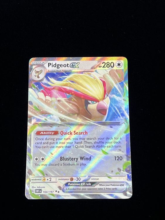 Pokémon Pidgeot EX 164/197 Full Art Karte (Gebraucht) in Diegten für ...