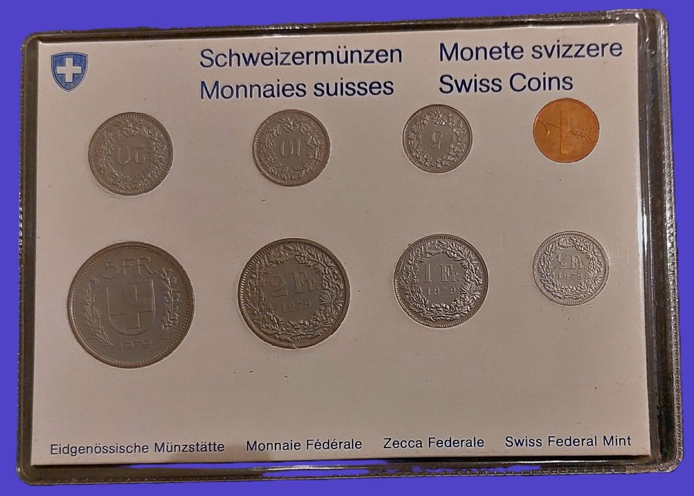 Münzsatz Schweiz 1979 stgl. (Neu (gemäss Beschreibung)) in Arch für CHF 29 – mit Lieferung auf ...