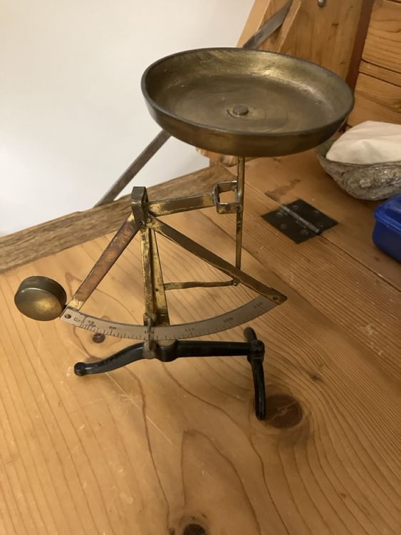 Antike Brief- oder Apothekerwaage, Messing, (Gebraucht) in Bichwil für ...
