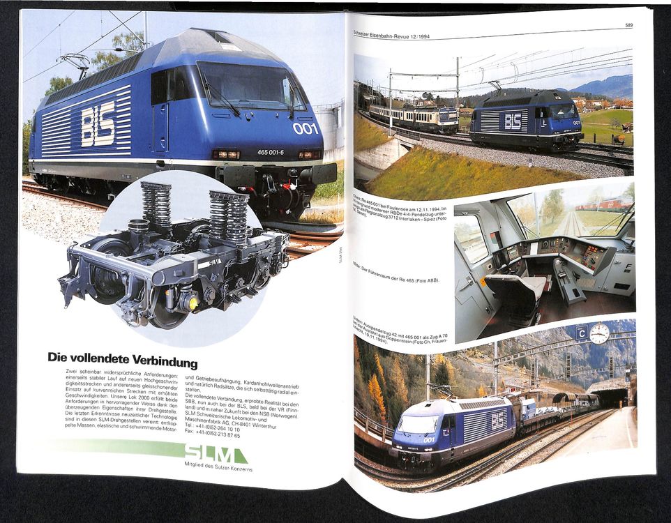Die Lokomotiven Re 465 001 - 008 der BLS Lötschbergbahn 1994 | Kaufen ...