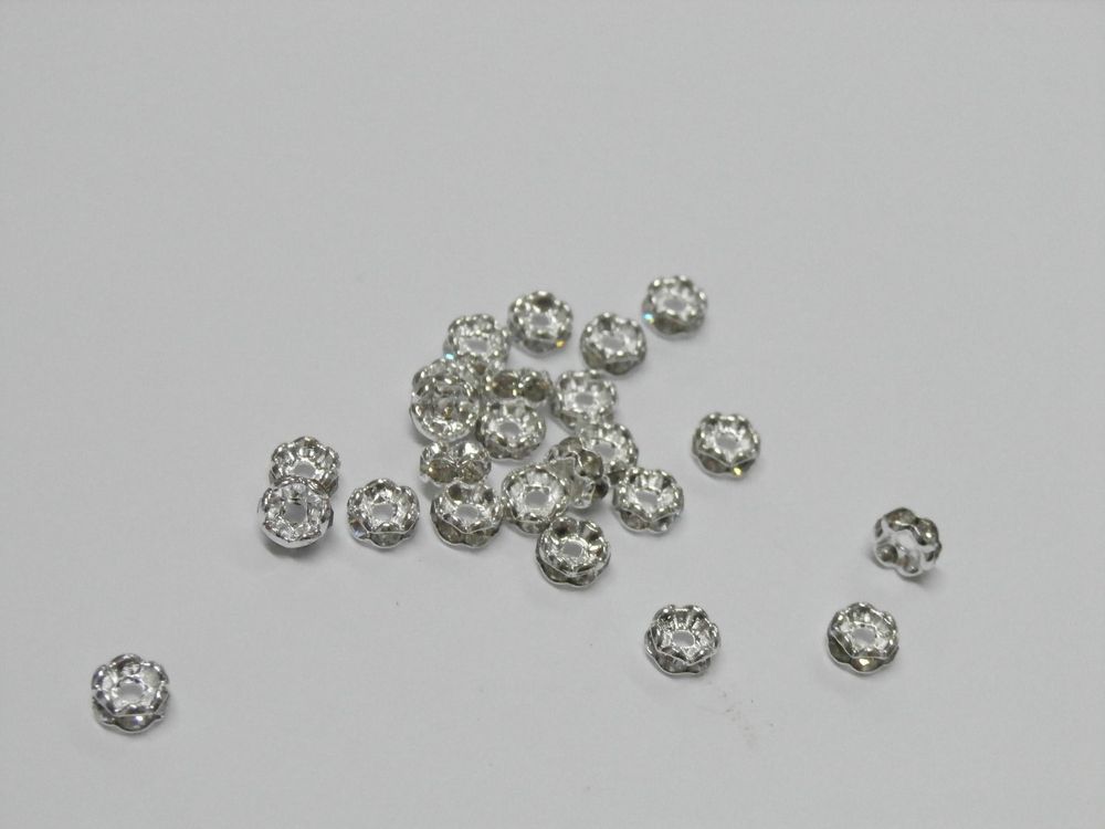210 Metall Rondellen versilbert & 130 Hotfix vergoldet /1335 (Neu und ...
