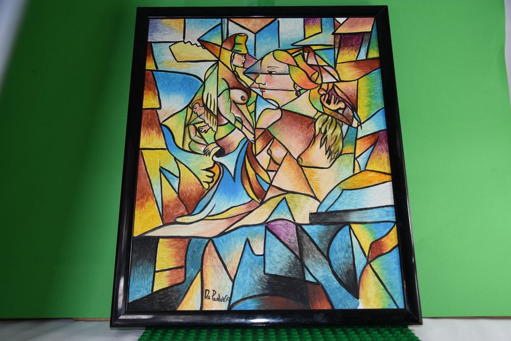 🔴 GEMÄLDE ÖL AUF LEINWAND ABSTRAKT SIGNIERT AKT DEKO BAR (Gebraucht) in Wohlen AG für CHF 70 ...