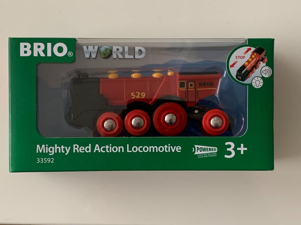 Brio World Mighty Red Action Locomotive 33592 Rote Lola 529 (Neu und ...