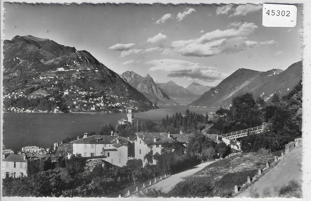 Monte Bre e sfondo di Porlezza - Stempel: Lugano Fiera svizz (Gebraucht ...