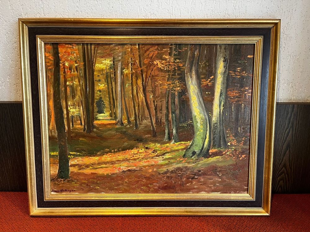 Hottinger Gemälde - Herbstlicher Wald | Kaufen auf Ricardo
