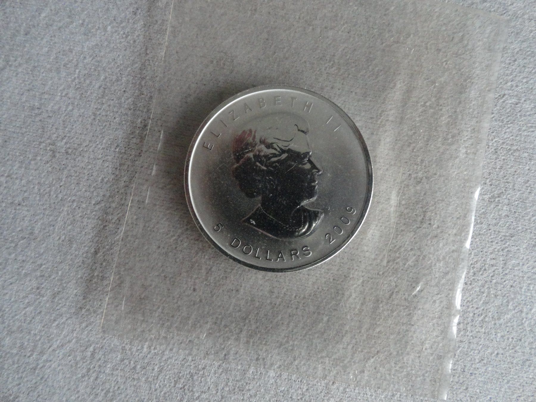 Silbermünze Kanada Maple Leaf 5 Dollars 2009 - Elizabeth II (Neu und ...