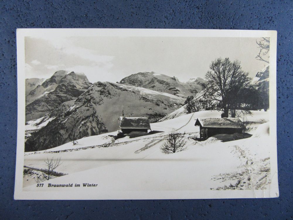 BRAUNWALD 1939 IM WINTER SCHNEE AK GL | Kaufen auf Ricardo