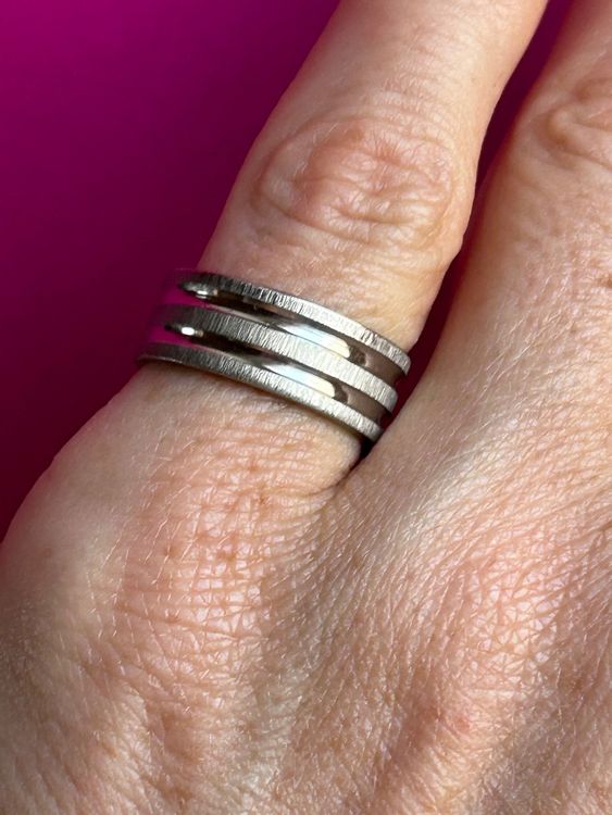 DAMENRING 3 RILLEN EDELSTAHL (52) | Kaufen auf Ricardo