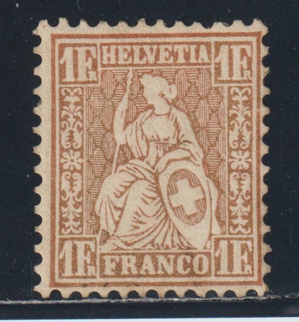Sitzende Helvetia Nr. 36a ungebraucht * / Befund | Kaufen auf Ricardo