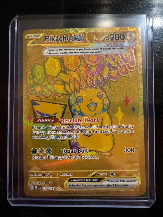 Pokemon Prismatic Evolution Pikachu EX Gold Card #179 | Kaufen auf Ricardo