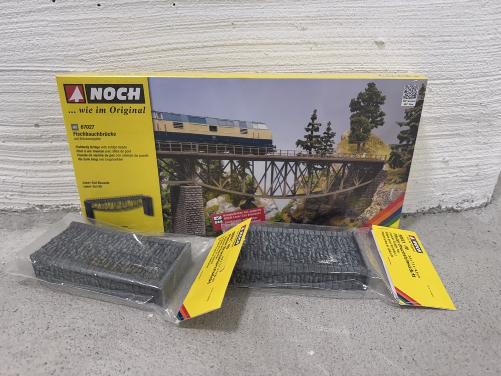 NOCH 67027 Fischbauchbrücke mit Brückenköpfen (Neu und originalverpackt ...