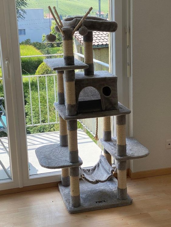 grauer Katzen-Kratzbaum | Kaufen auf Ricardo