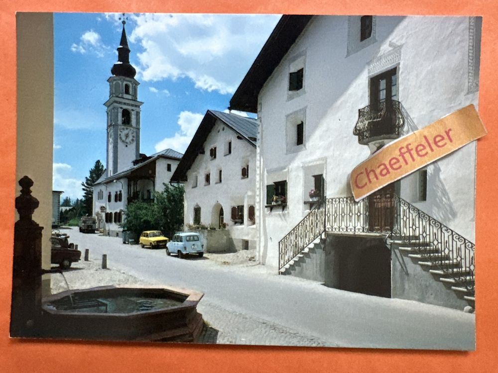 Bever, Oberengadin Dorfpartie mit Restaurant Cresta Mora (Gebraucht) in ...