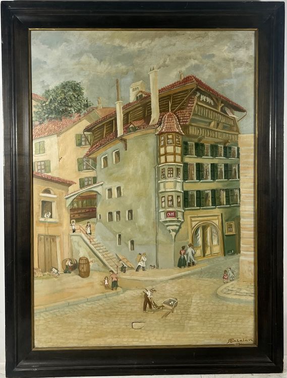 20. er Jahre Grosse Strasse Szene Gemälde, Unl. Sig. (Gebraucht) in Root für CHF 15 – mit ...
