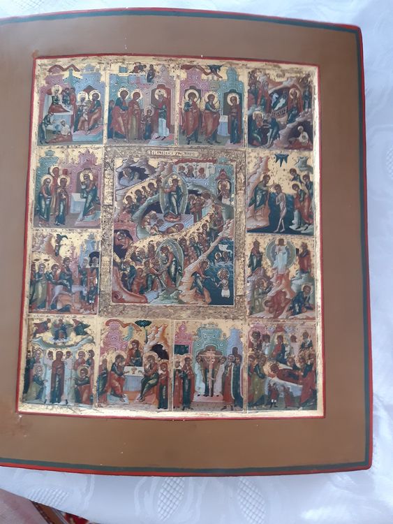 Russische Festtagsikone 18. Jahrhundert mit Goldgrund (Gebraucht) in Wil für CHF 480 – mit ...