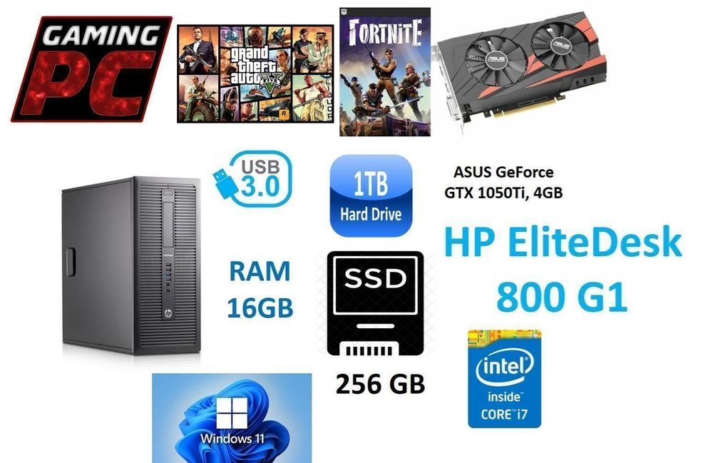FORTNITE GTA Gaming PC HP 800 G1 i7 (Gebraucht) in Meggen für CHF 340 ...