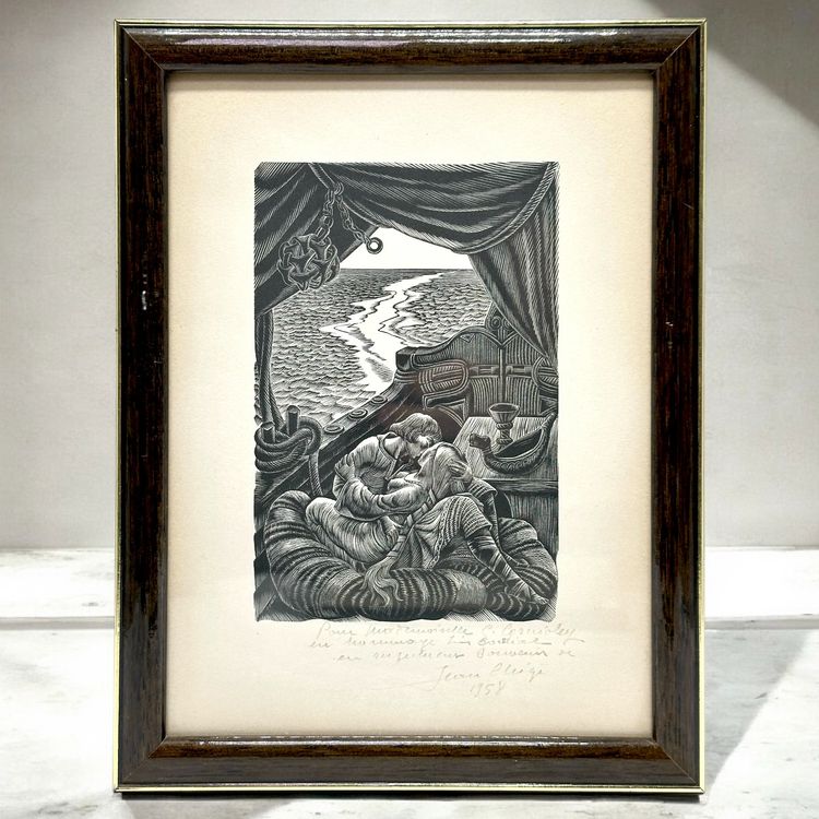 CHIEZE JEAN Gravure sur bois "Tristan et Iseut" 1958 signée (Gebraucht ...