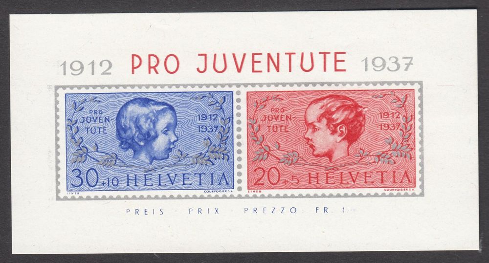 PJ Block 1937 mit silberner Farbe verschoben ab 1.- | Kaufen auf Ricardo