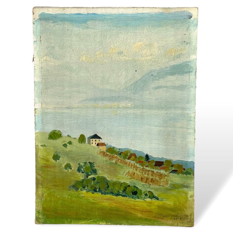LUCIE REYMOND 1916 paysage huile sur toile Lac Léman (Gebraucht) in Morges für CHF 15 – mit ...