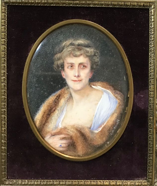 Antike Miniature Portrait Gemälde Unleserlich Signiert (Gebraucht) in Root für CHF 30 – mit ...