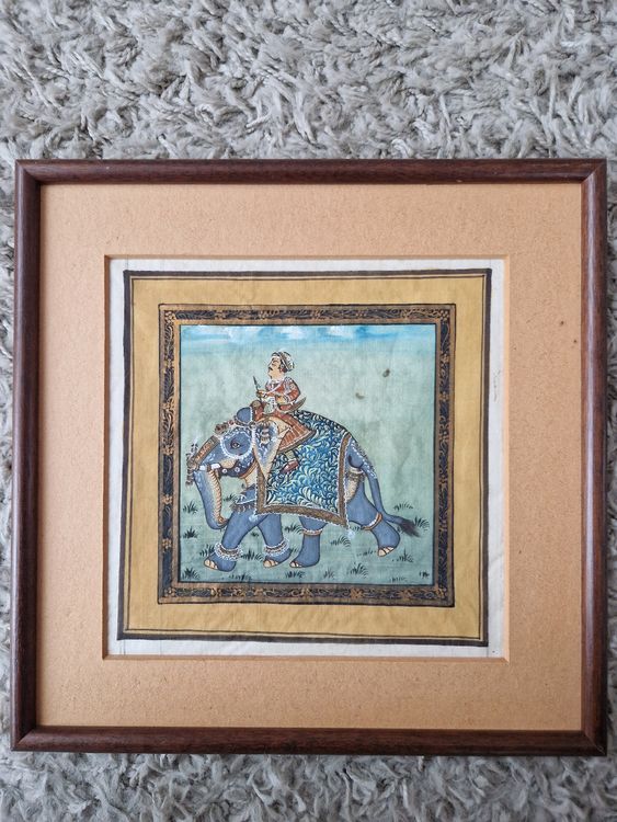 Indisches Miniaturbild Elefant gerahmt (Gebraucht) in Niederglatt ZH für CHF 15 – mit Lieferung ...