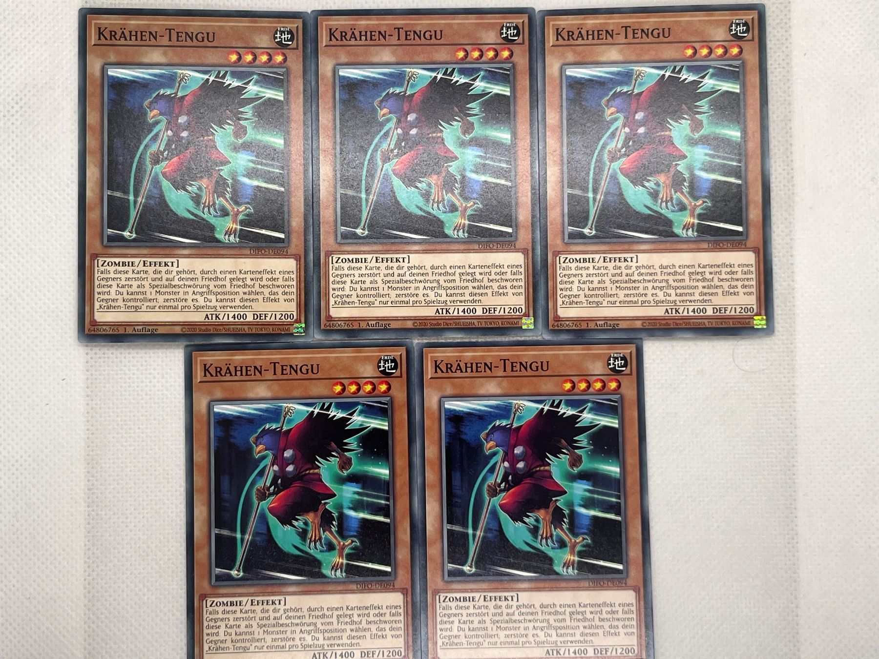 Yu-Gi-Oh! Krähen-Tengu x5! Top Zustand! Selten! Deal! (Gebraucht) in ...