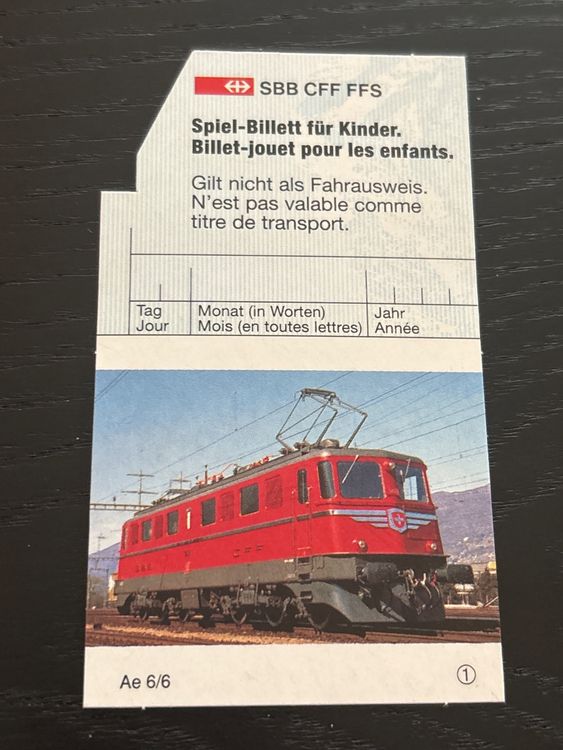 Spiel-Billett für Kinder SBB CCF FFS (Gebraucht) in Uetendorf für CHF 3 ...
