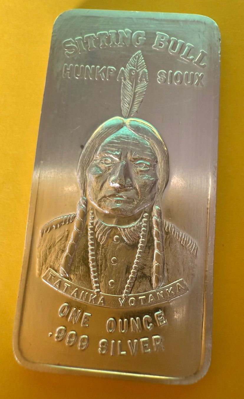 RARE 1973 SITTING BULL 1 TROY OZ .999 FINE SILVER (D'occasion) à Genève ...